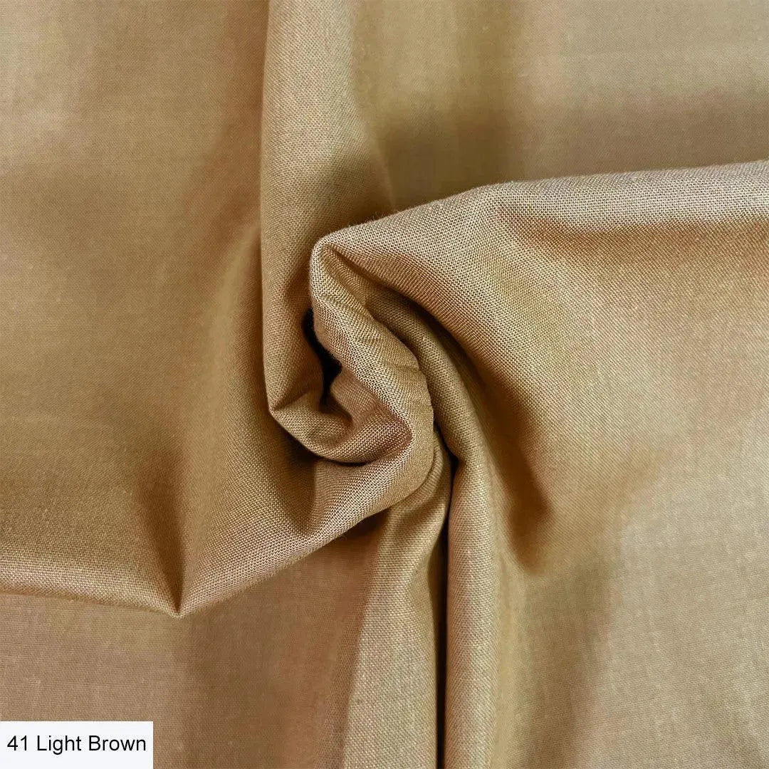 Light Brown, Organic Premium Plain Cotton | Sunnyside Fabrics UK - Sunnyside Fabrics UK