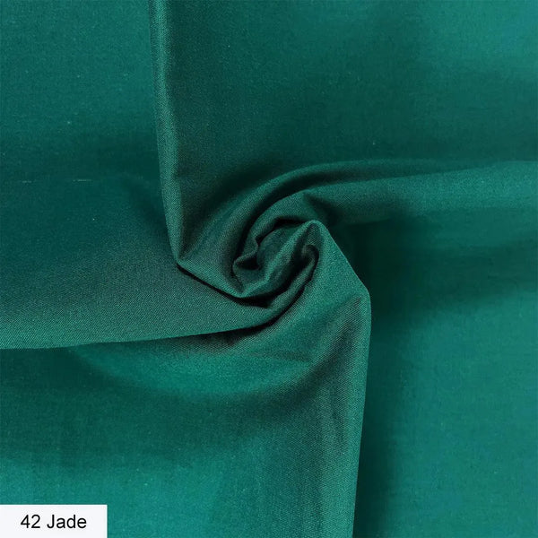 Jade, Organic Premium Plain Cotton - Sunnyside Fabrics UK
