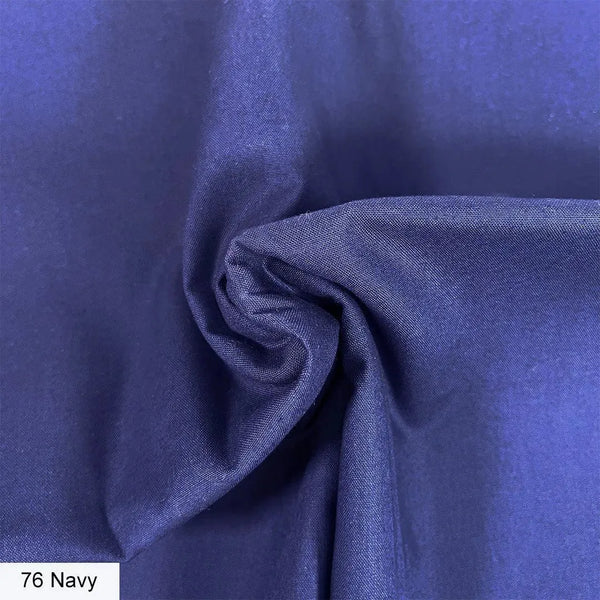 Navy, Organic Premium Plain Cotton - Sunnyside Fabrics UK