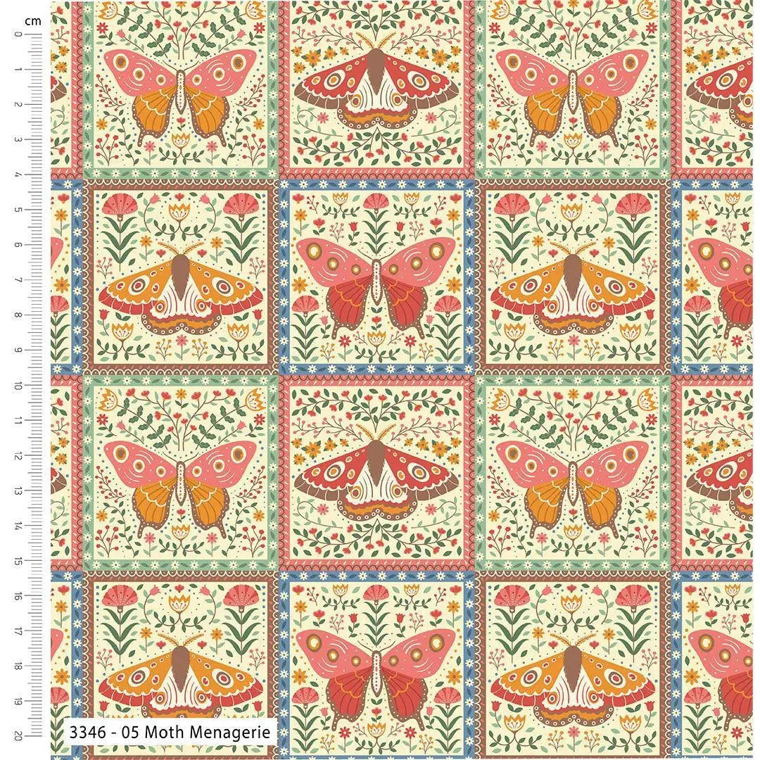 Butterfly Dreams, Moth Menagerie, Alexandra Holt | Sunnyside Fabrics UK ...