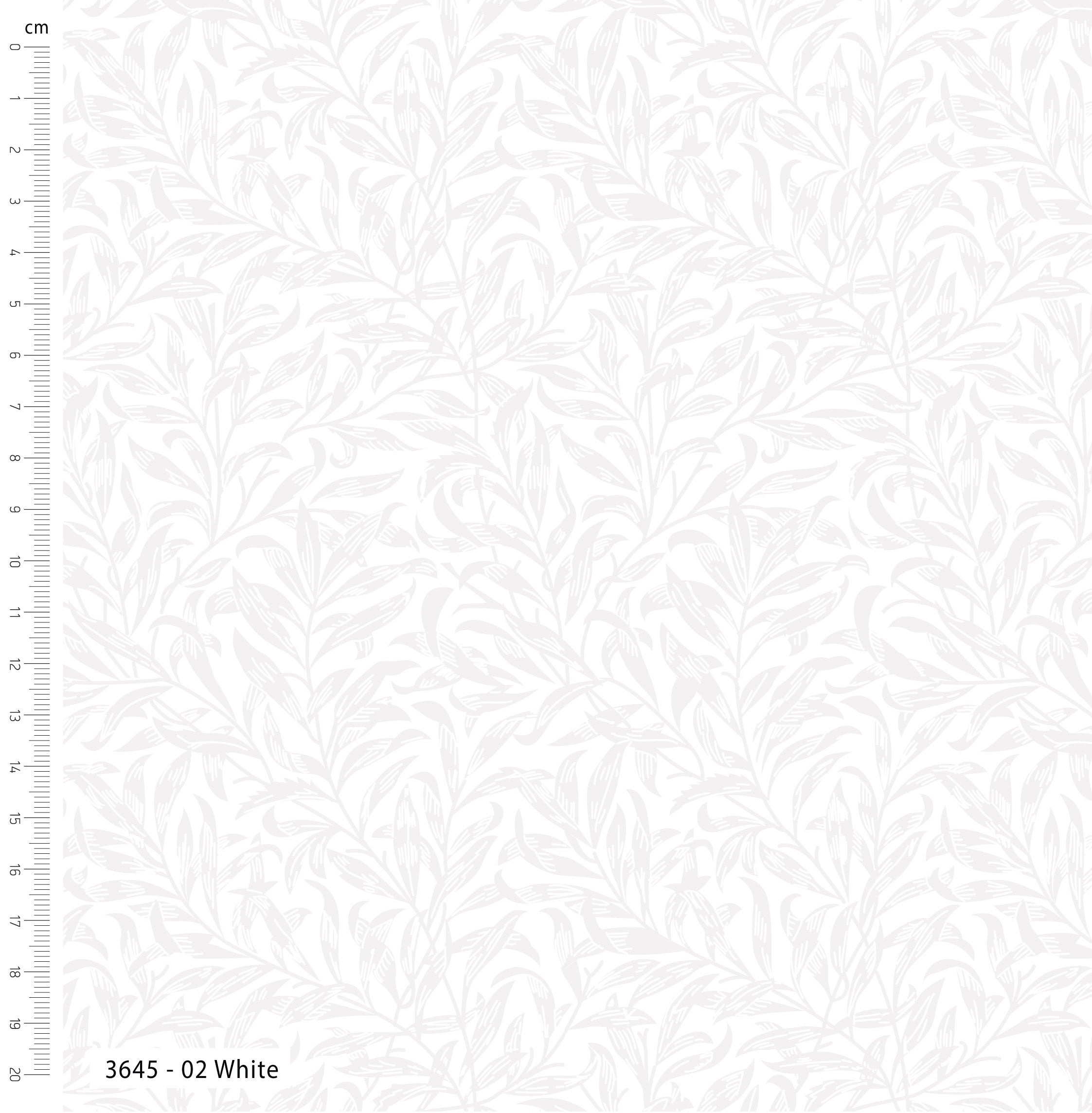 William Morris, Willow Bough White Cotton Fabric - Sunnyside Fabrics UK