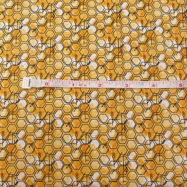Beetanical, Honeycomb Yellow Cotton Fabric | Sunnyside Fabrics UK ...