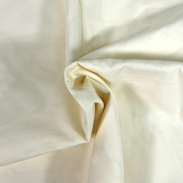 Ivory, Organic Premium Plain Cotton - Sunnyside Fabrics UK