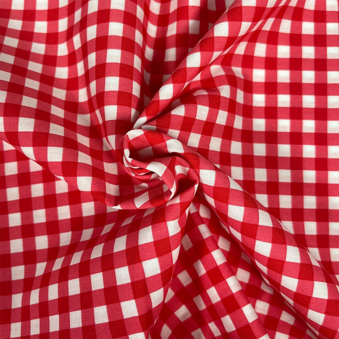 Craft Cotton Company, Red Gingham Polycotton | Sunnyside Fabrics UK ...