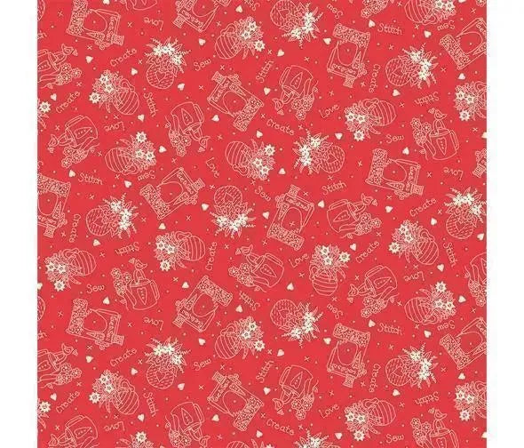 Mandy Shaw fabric, Say it with a Stitch | Sunnyside Fabrics UK ...