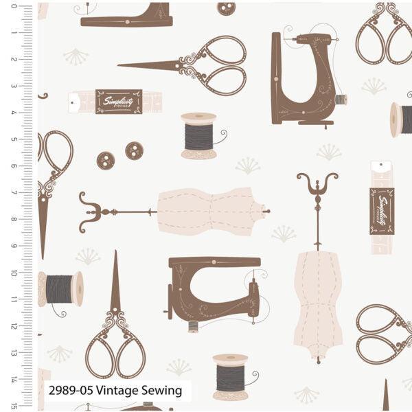 Vintage Sewing, Simplicity Vintage Cotton Fabric | Sunnyside Fabrics UK ...